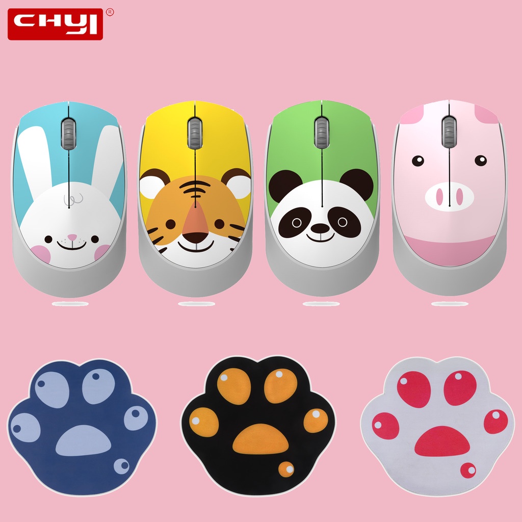 Cute Wireless Mouse 2.4G Pink USB Mini Cartoon Mouse Ergonomic Optical ...