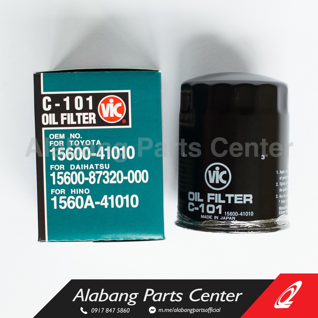 VIC C-101 Oil Filter / Toyota HiAce 2L / Toyota Revo Diesel | Shopee ...