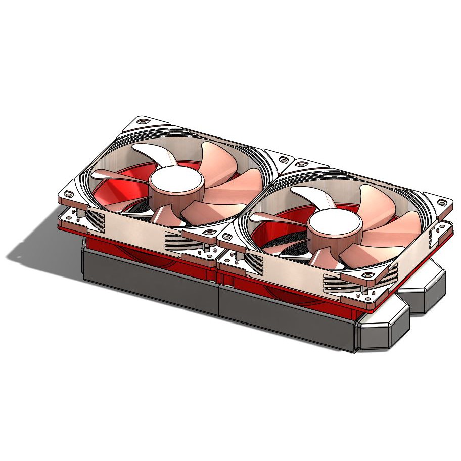 3D Printed 140mm Fan Adaptor For 240mm Radiator Water Cooler AIO With ...