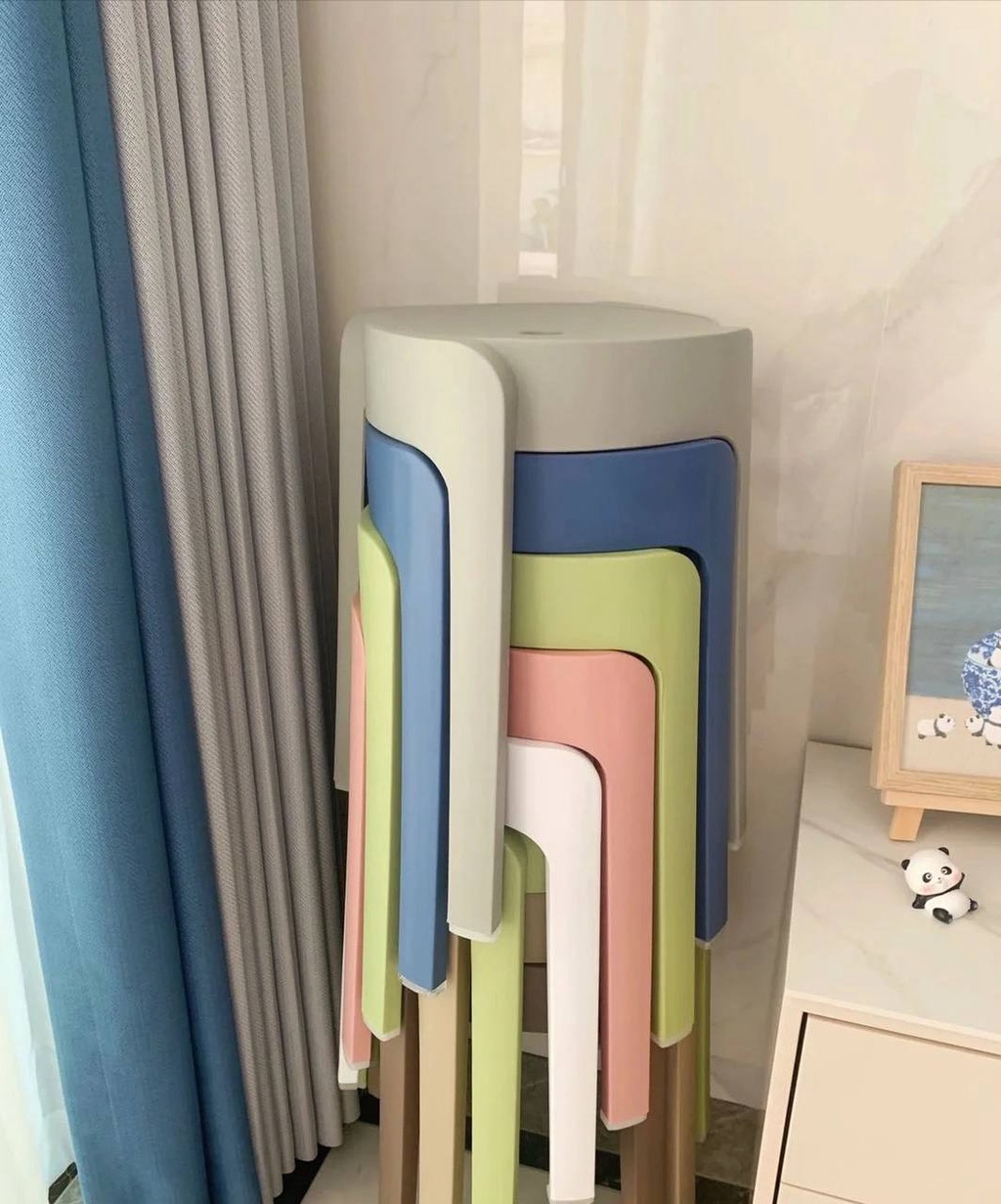 🇸🇬Stackable Stool- Pleated cupcake stackable stools & Stackable Neutral ...