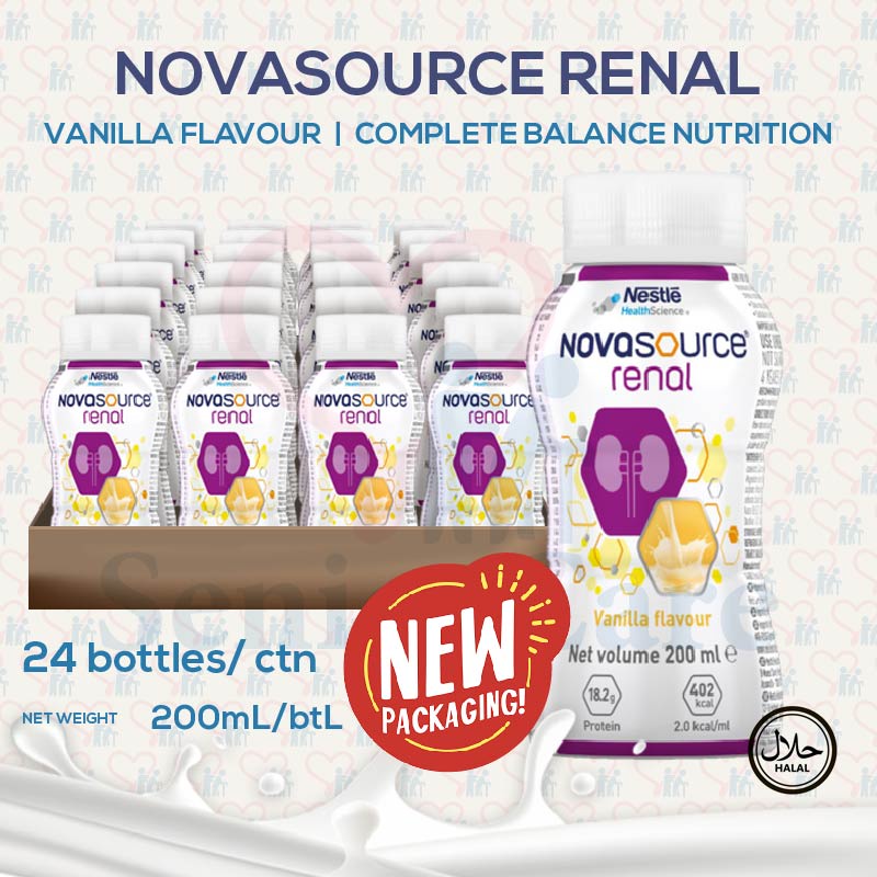 Nestle Novasource Renal 200ml Carton of 24 Milk Liquid Nutritional ...