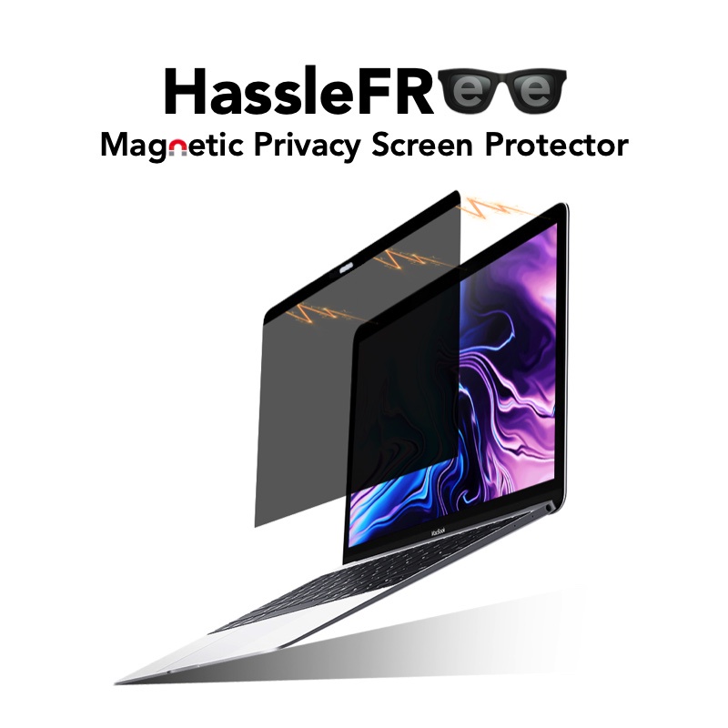HassleFree Magnetic Privacy Screen Protector Apple Macbook New Air Pro ...