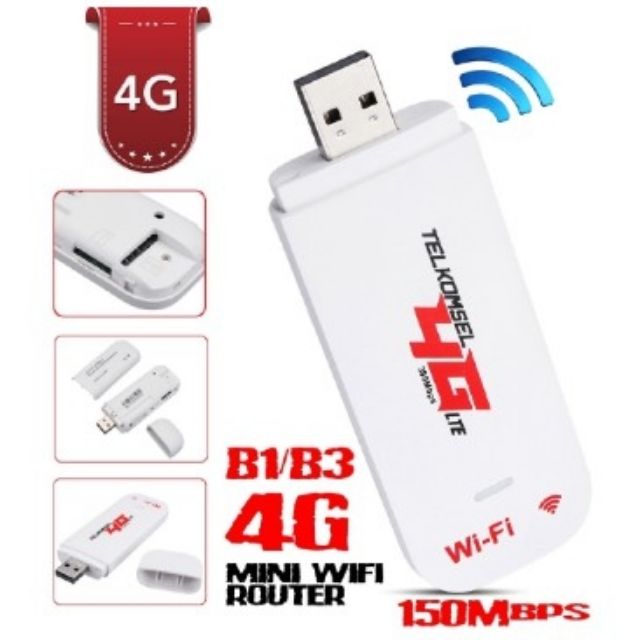 4G USB Dongle Broadband Mobile WIFI Router InCar, PowerBank, Power ...