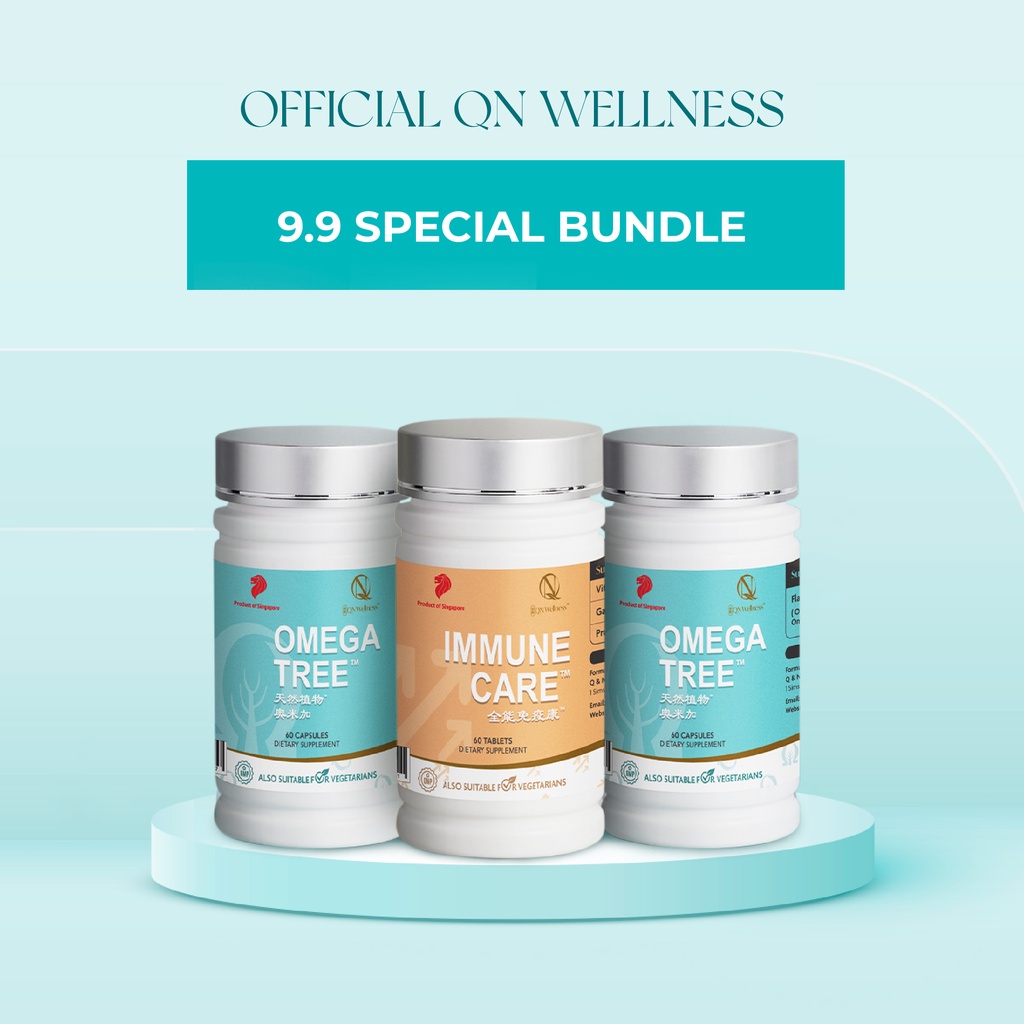 [Super Value Pack] QN Wellness Omega & Immunecare - 100% Plant Based ...