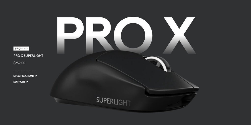 Logitech G PRO X Superlight Ultra lightweight Wireless Gaming Mouse ...
