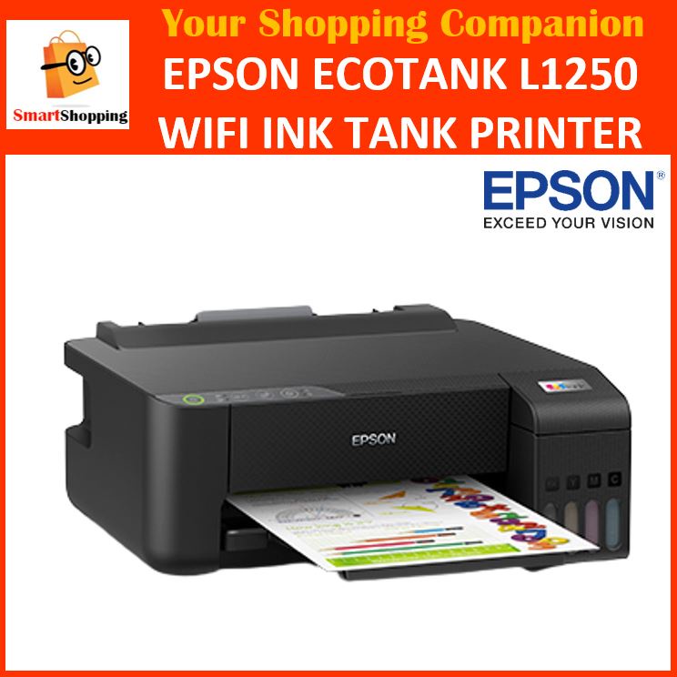 Epson EcoTank L1250 A4 Wi-Fi Ink Tank Printer Wi-Fi & Wi-Fi Direct Borderless Printing (up to 4R ...