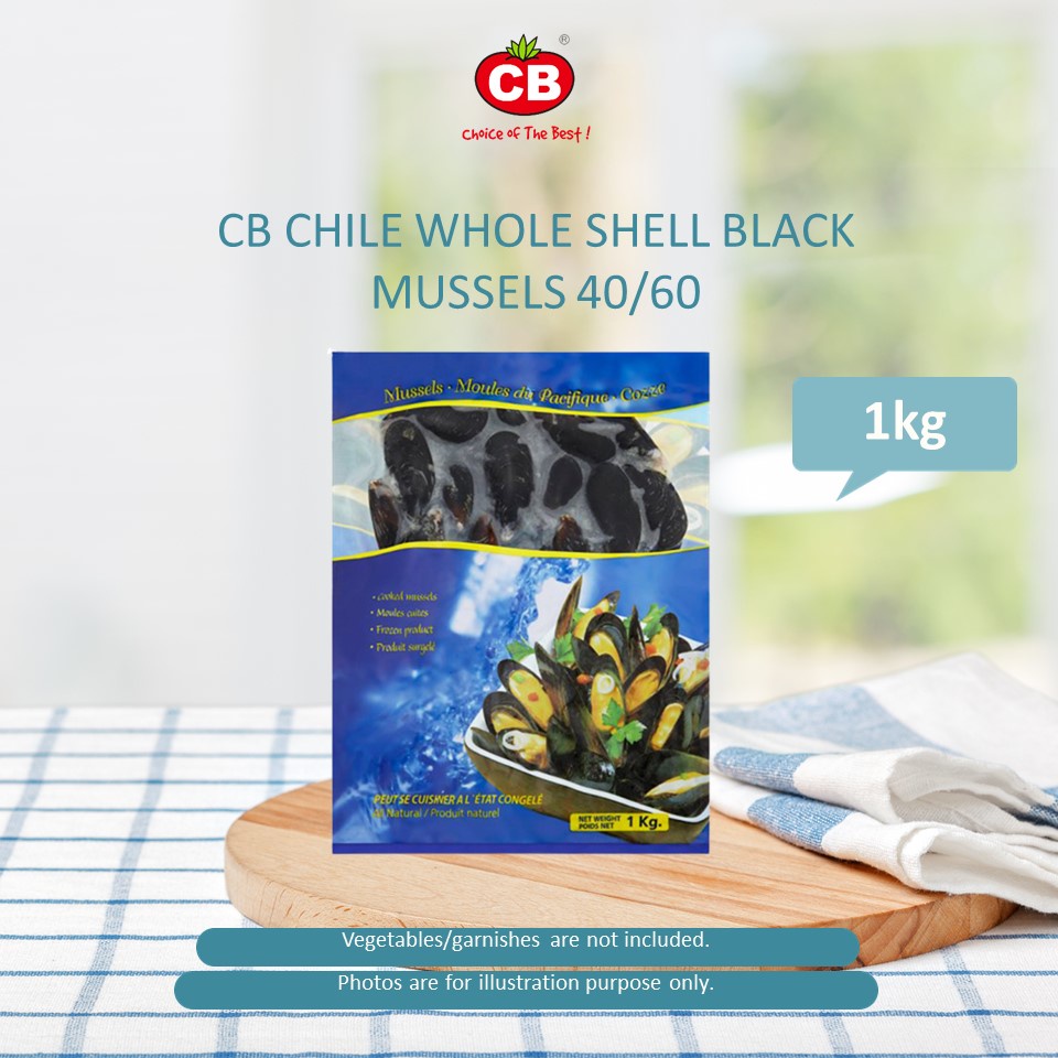 CB Chile Whole Shell Black Mussels 40/60 (1Kg) | Shopee Singapore