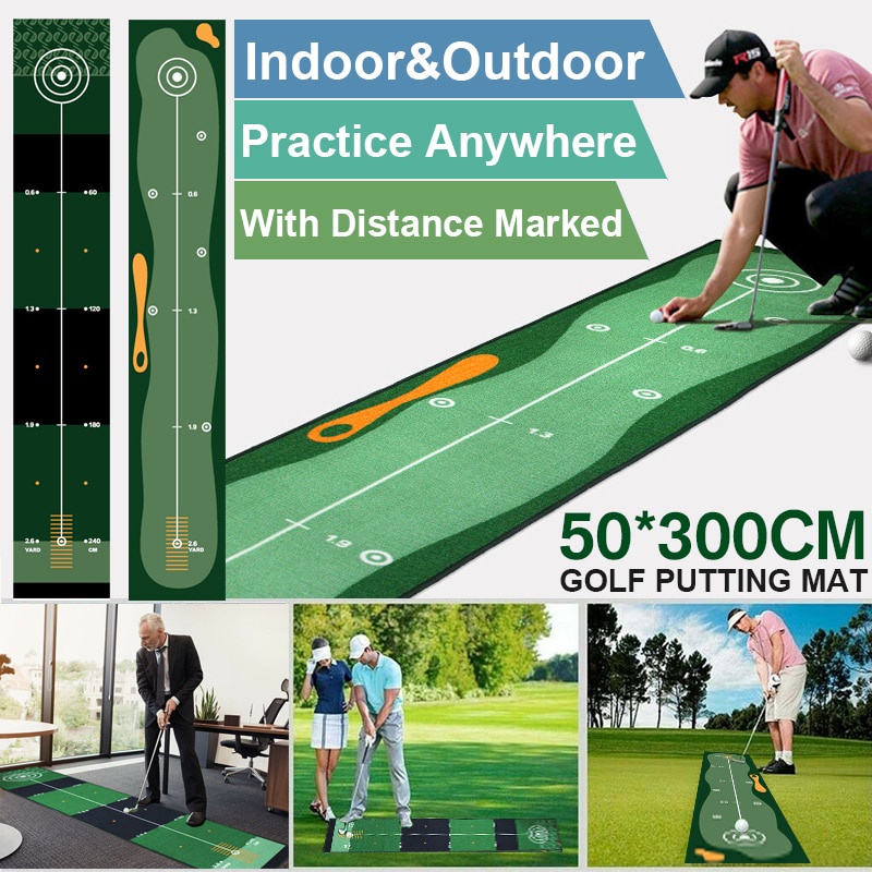 Golf Practice Net Indoor And Outdoor Training Putting Practice Mat Golf ...
