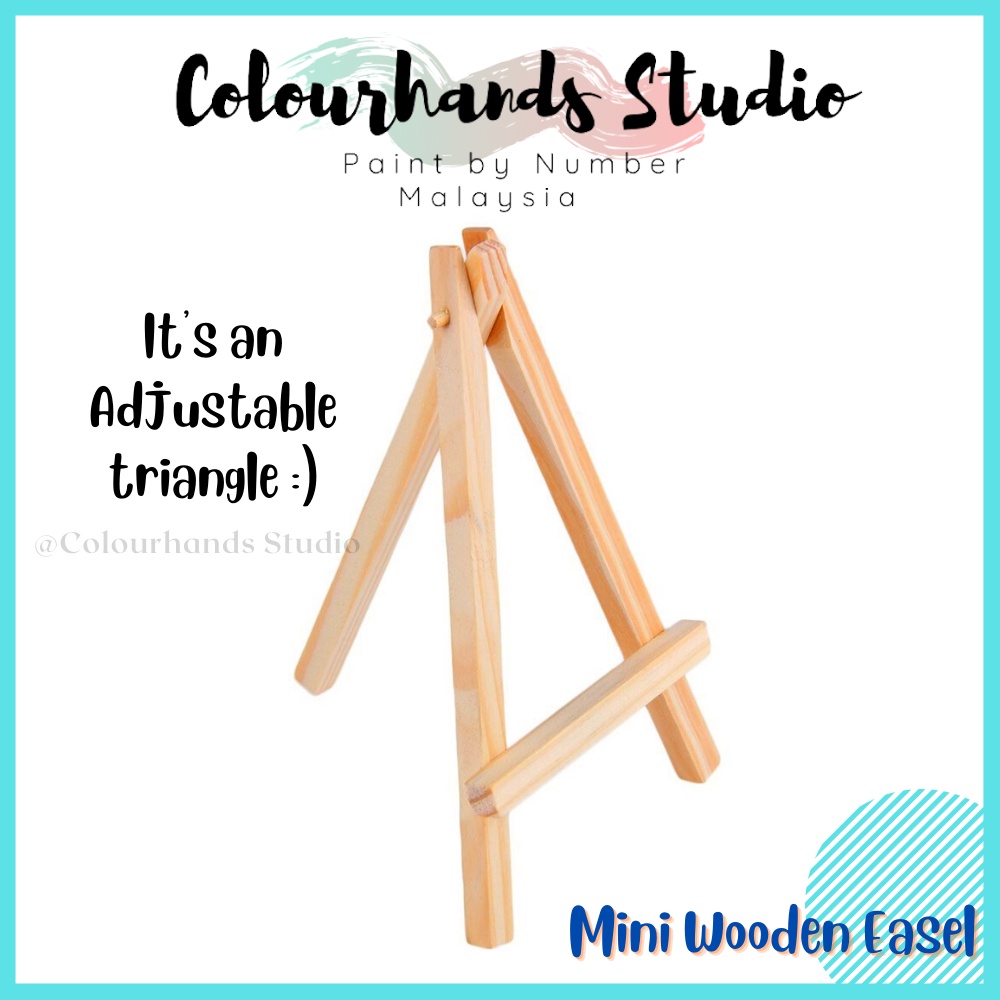 Mini Wooden Easel Stand 15*8cm Adjustable Triangle Easel Cards Display ...