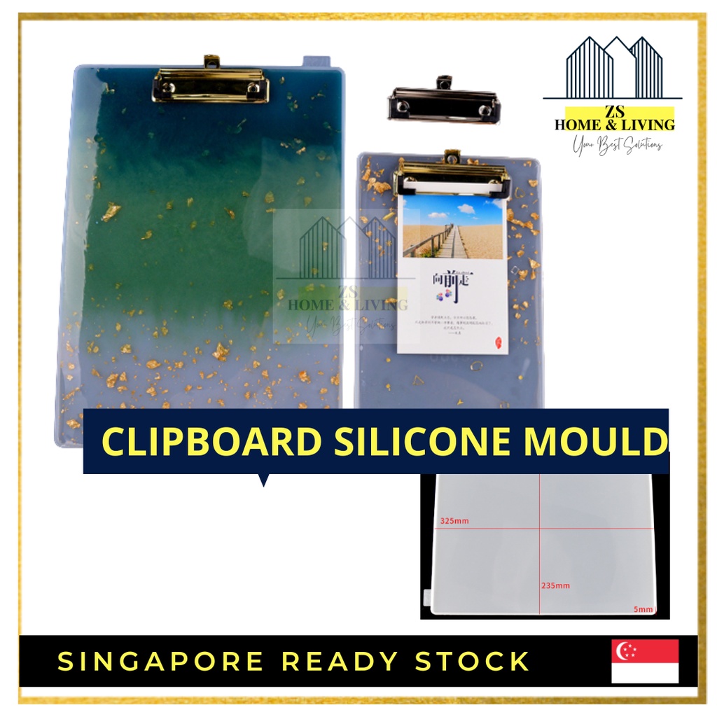 Clipboard Epoxy Resin Silicone Mold A4 Letter Size Vertical File Folder ...
