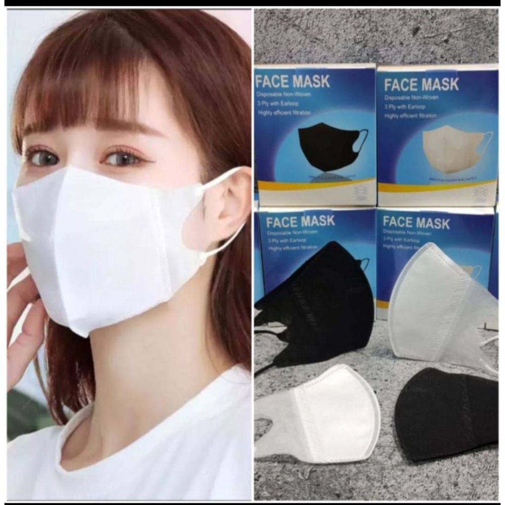 Duckbill earloop earloop Mask 10 Colors Black And White earloop ...