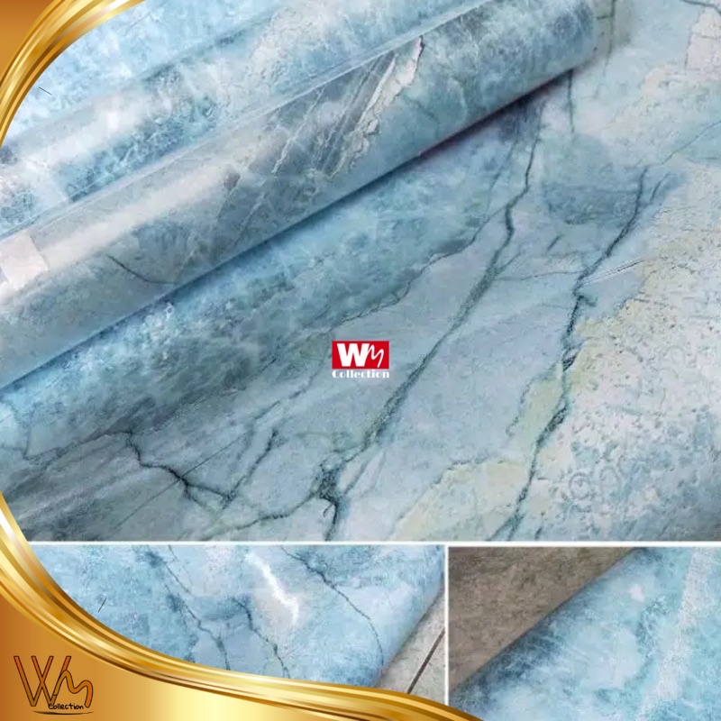 Blue Marble Wall Wallpaper 45cm x 5m Blue Marble Wall Wallpaper ...