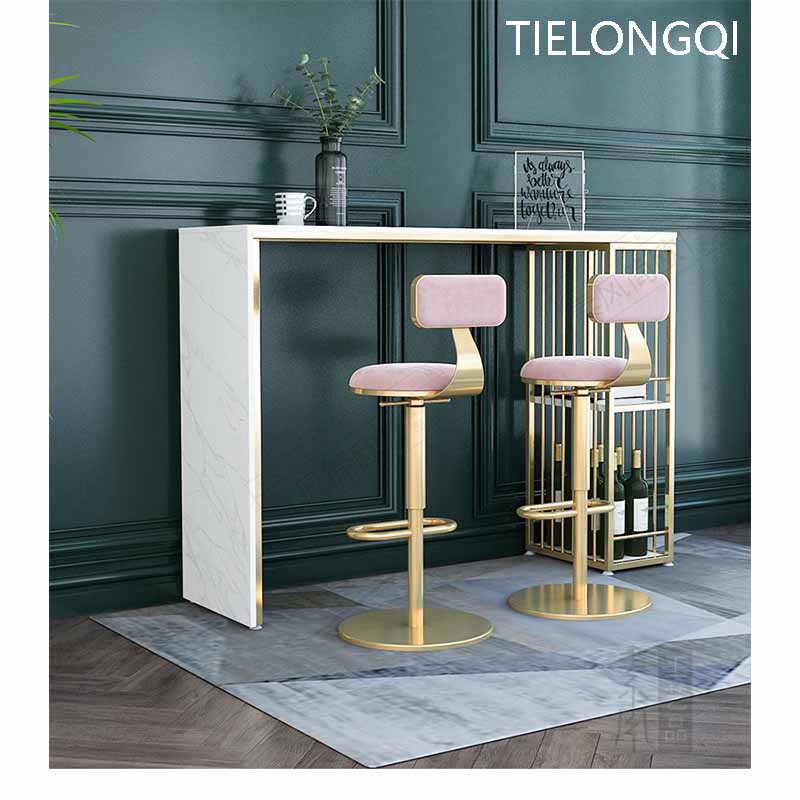 Reyu Bar Table Chair Dining Table Marble Living Room Partition Long ...