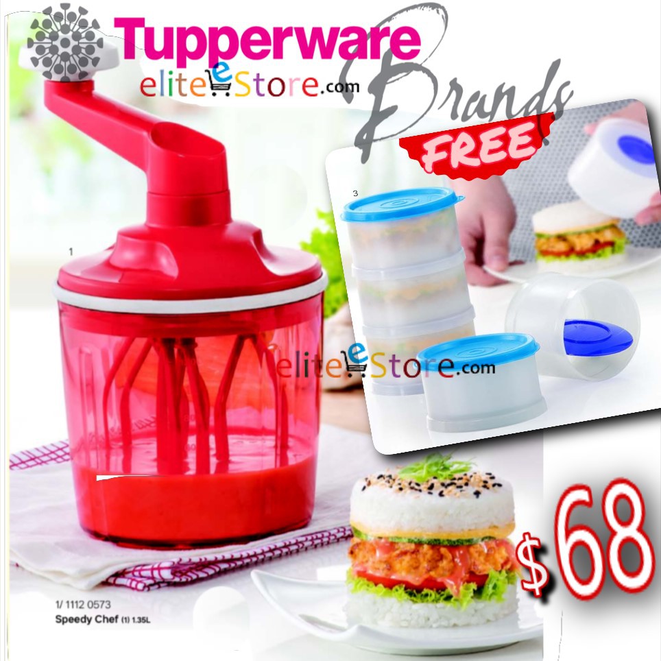 TUPPERWARE Speedy Chef 1.35L with box FREE Magic Tower 3in1 set ...