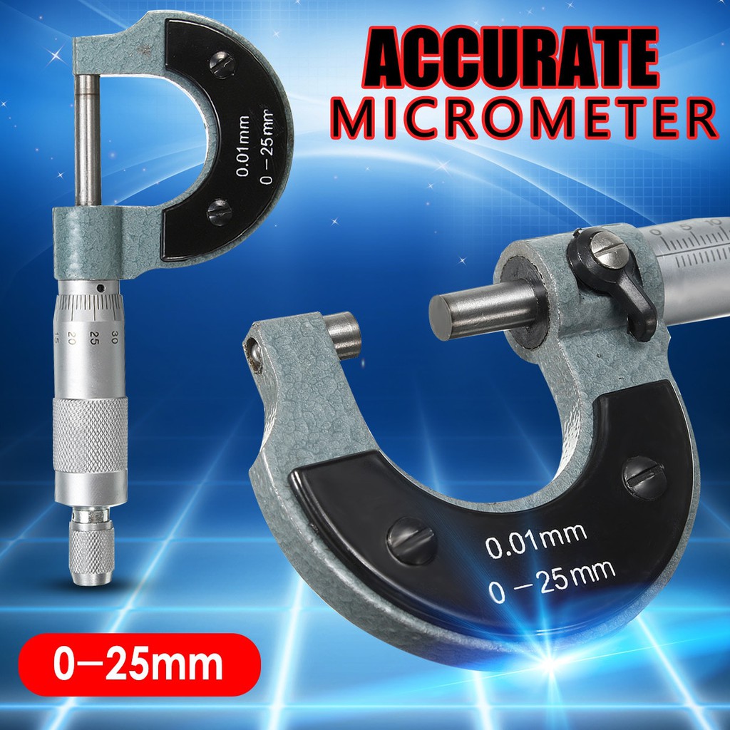 Accurate Micrometer Screw Gauge Measuring Tool 0-25mm 0.01mm Outside ...