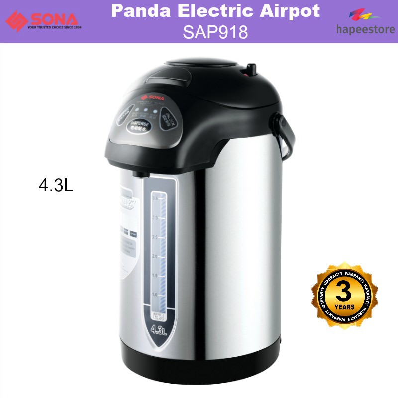 Sona 4.3L Panda Electric Airpot - SAP918 (3 Years Warranty) | Shopee ...