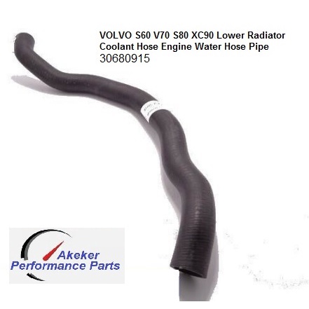 VOLVO S60 V70 XC70 S80 XC90 Lower Radiator Coolant Hose Engine Water ...