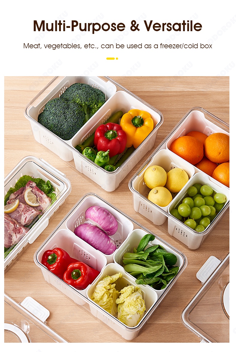 ODOROKU Multi Compartment Food Storage Containers with Lids Airtight ...