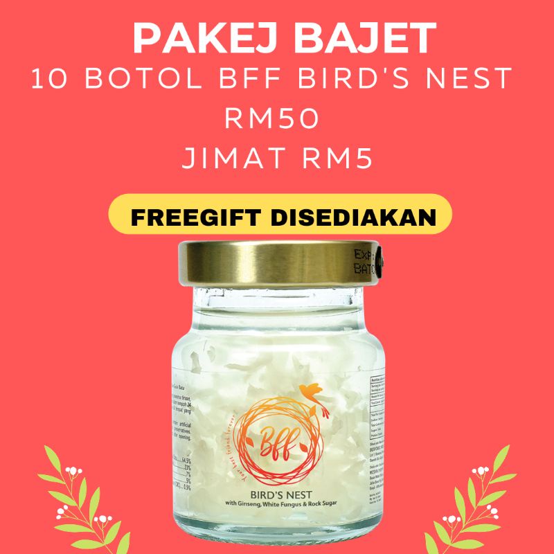 BFF BIRD'S NEST 7% PAKEJ BAJET 10 BOTOL | Shopee Singapore