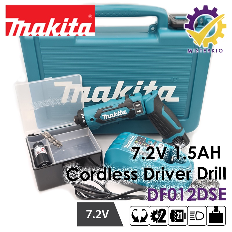 Makita DF012DSE, 7.2V 1.5AH Cordless Driver Drill with Auto-Stop Clutch | Shopee Singapore