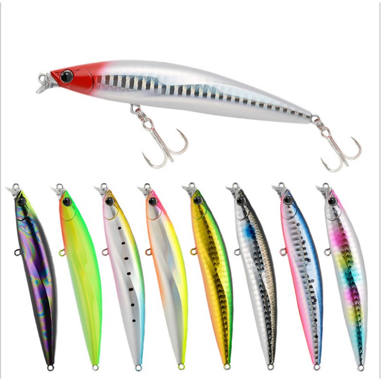 Minnow Floating Sea Fishing Bait 98mm/13g Long Shot Shallow Ocean ...