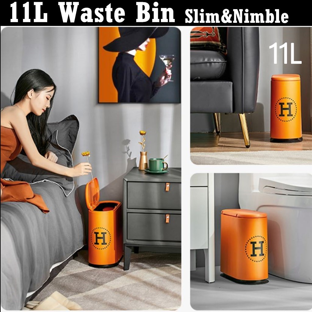 11L Flip Cover Waste Bin/Dustbin/rubbish bin /trash bin | Shopee Singapore