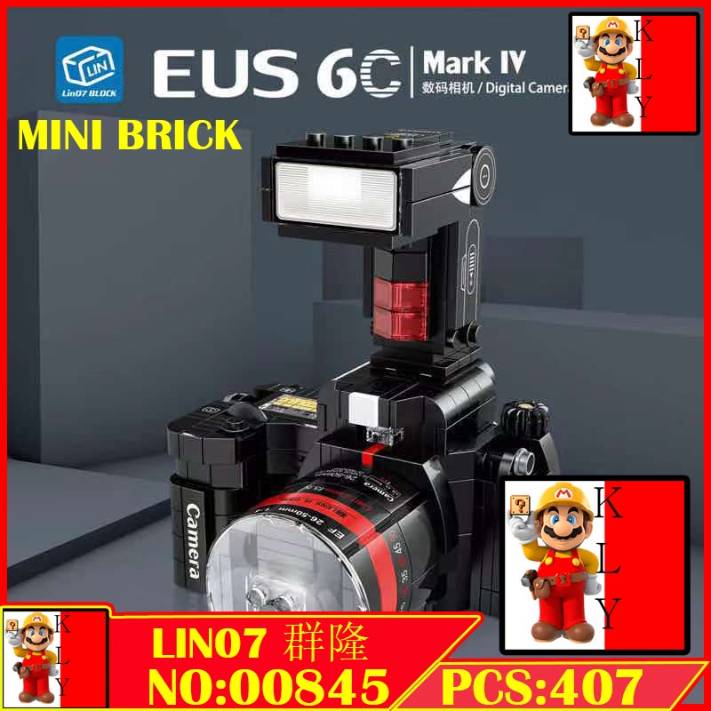 LIN07 00845 Digital Camera EUS 6C Mark IV ( MINI BRICK ) Building Blocks 群隆00845MINI创意相机嘉能EUS 6C ...