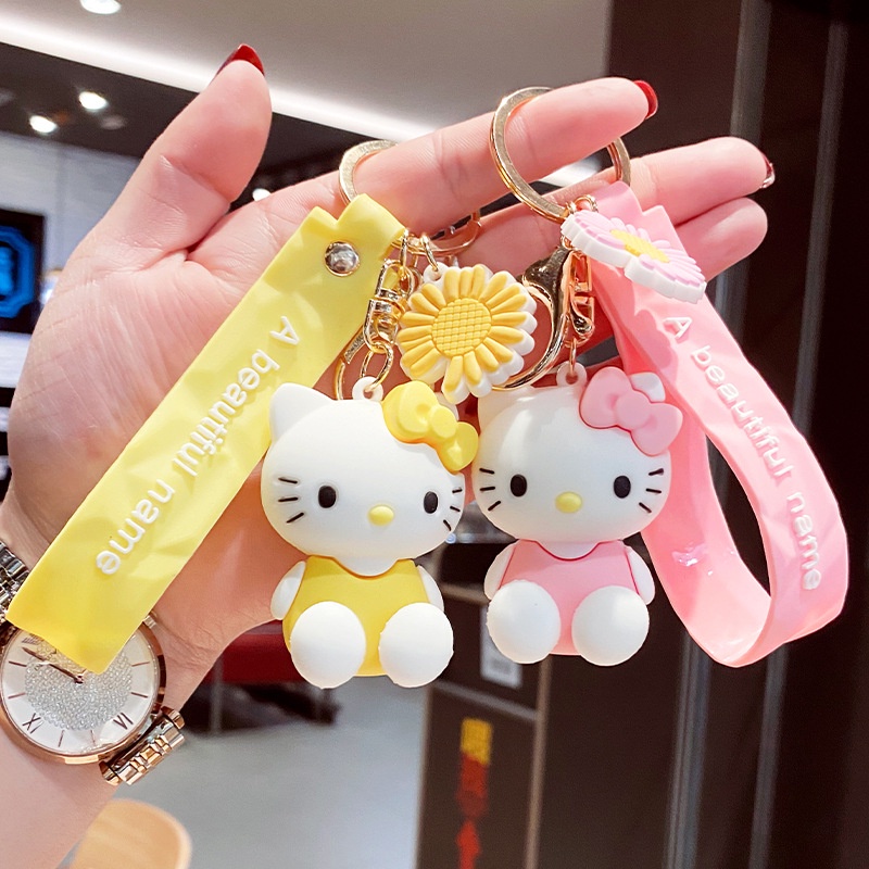 Hello Kitty cat cartoon keychain cute keychain for a backpack | Shopee ...