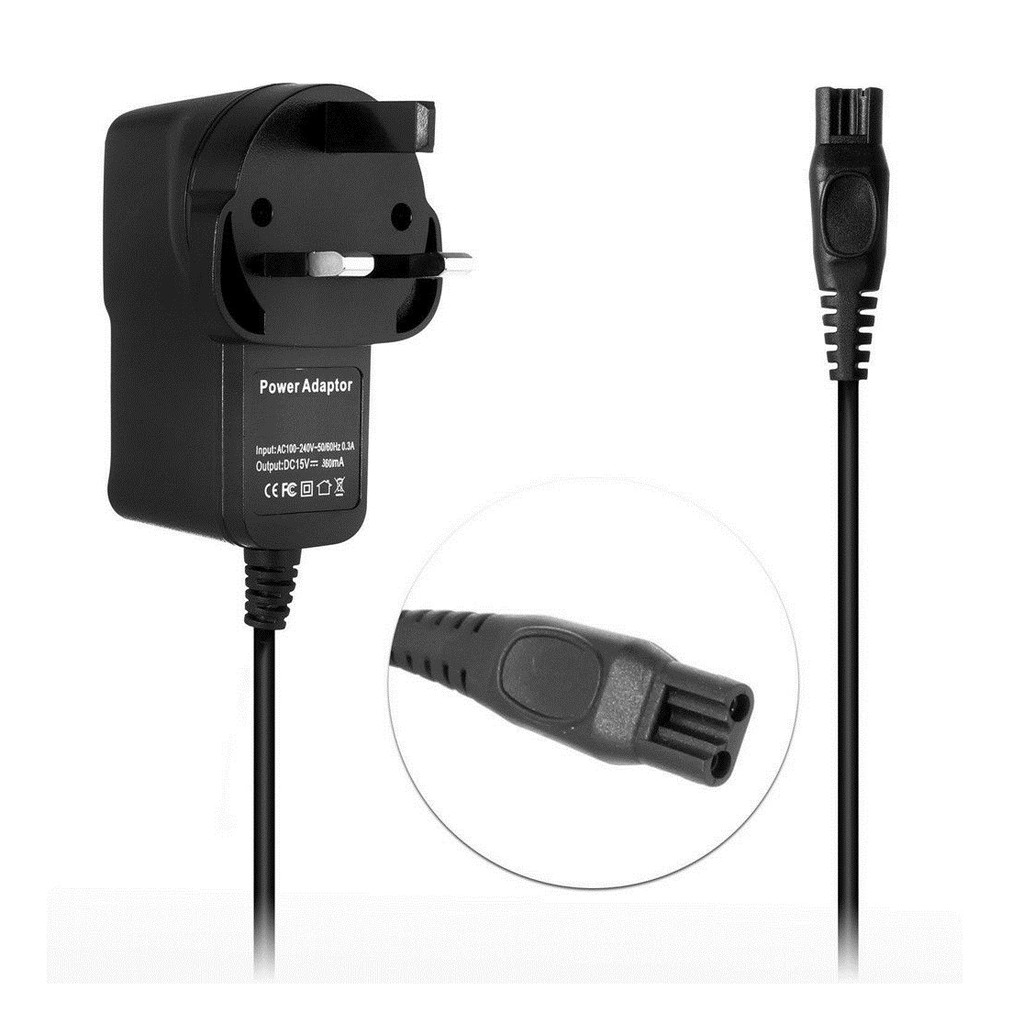 Men Shaver Charging Adapter Cable UK 110cm for Philips Shaver | Shopee ...