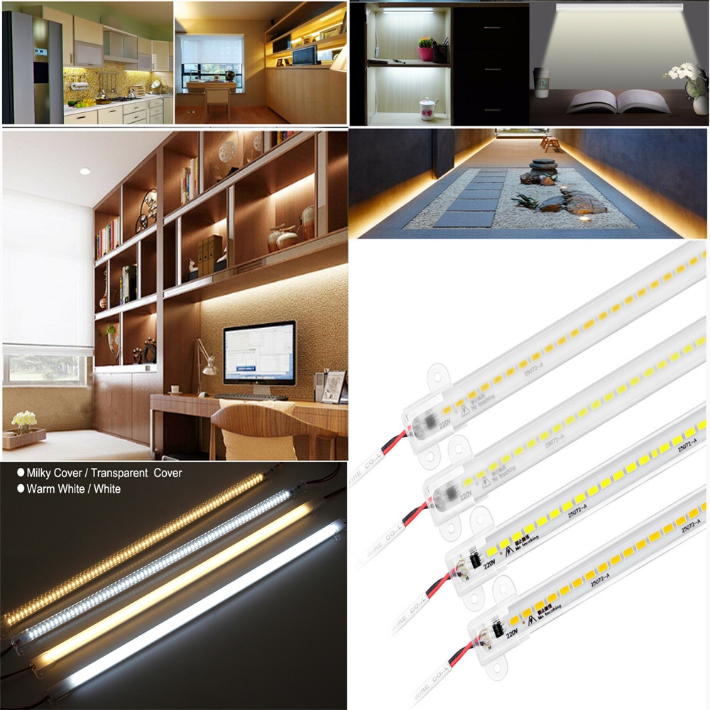 (Ready Stocks) 30/40/50cm LED Rigid Flood Light Strip Fluorescent Tubes Bar 220V DIY Showcase ...