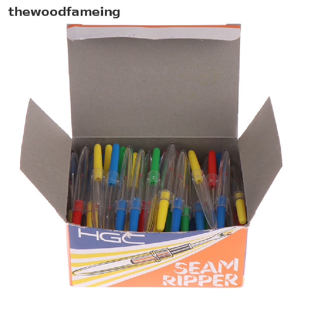 woo 100Pcs Plastic Handle Craft Thread Cutter Seam Ripper Stitch ...