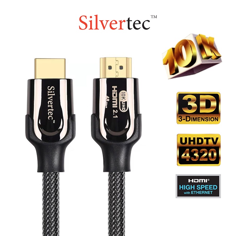 Silvertec HDMI 2.1 Ultra HD 10K Cable (1m/2m/3m) | Shopee Singapore