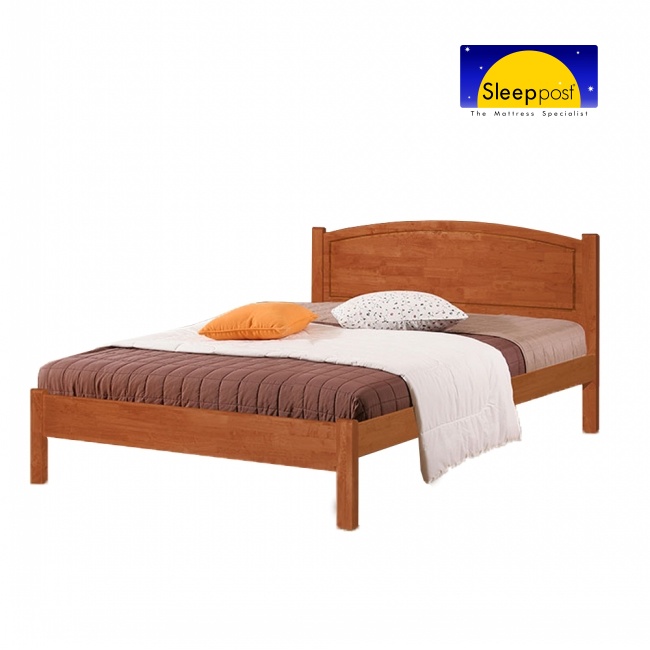 Solid Wooden Bed frame SP 211 N Bed Frame (Cherry) | Shopee Singapore
