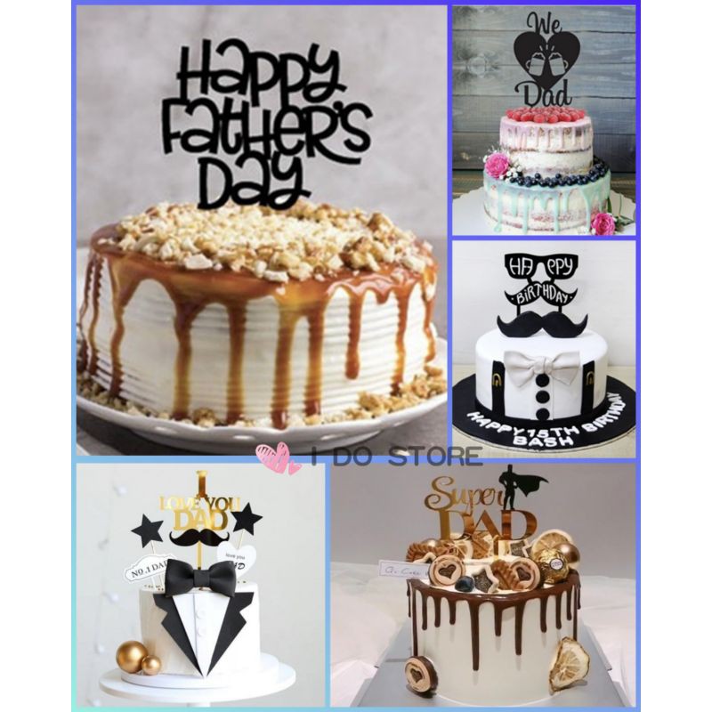 Happy Father's Day / Dad Birthday Cake Topper / Cake Decorations ...