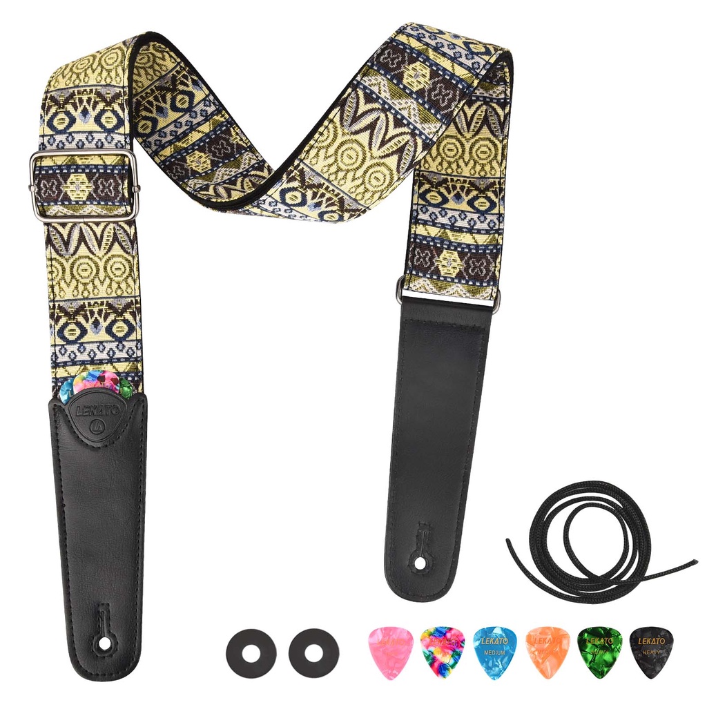 LEKATO Guitar Strap Acoustic Electric Bass Strap Guitar Belt Guitar ...