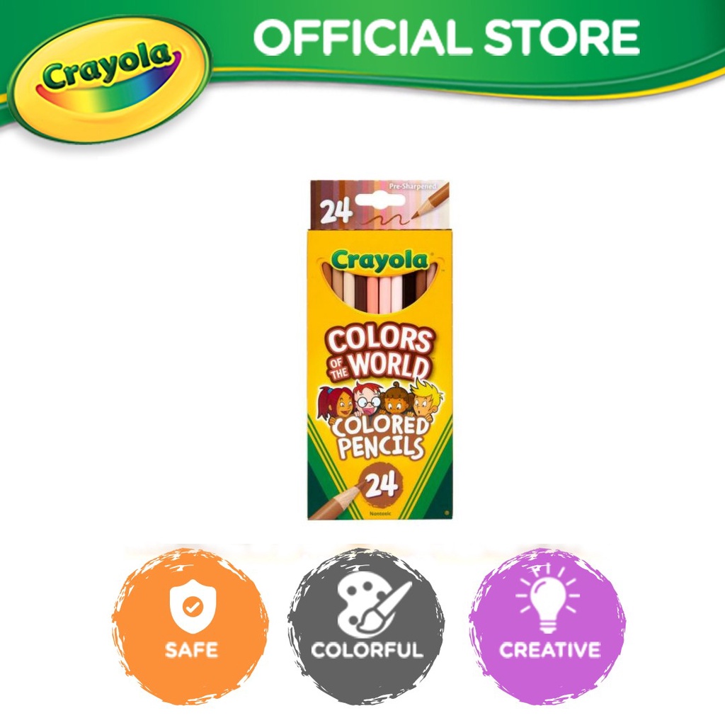 Crayola Colors of the World Skin Tone Color Pencils, 24 Count Age 5 ...
