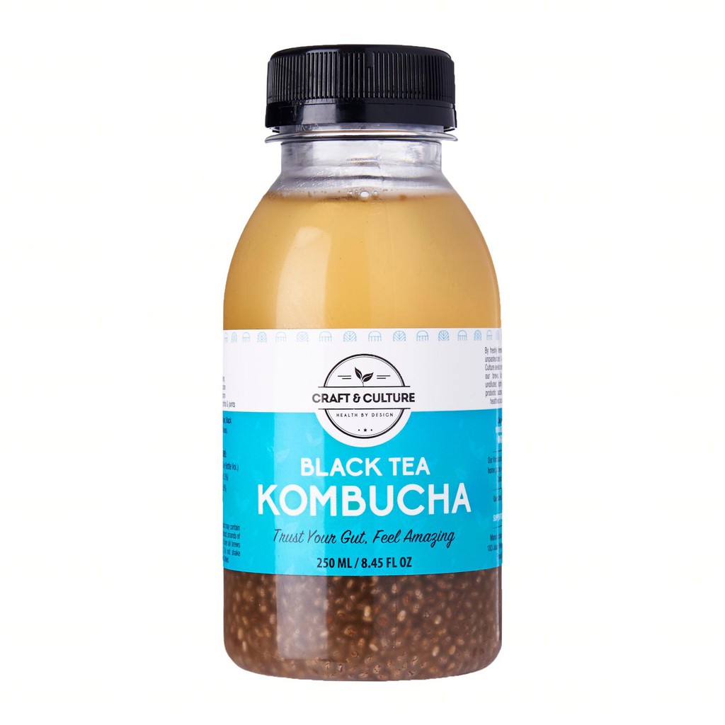 Craft & Culture Ginger-Chia Black Tea Kombucha (Min 5 Mix and Match ...