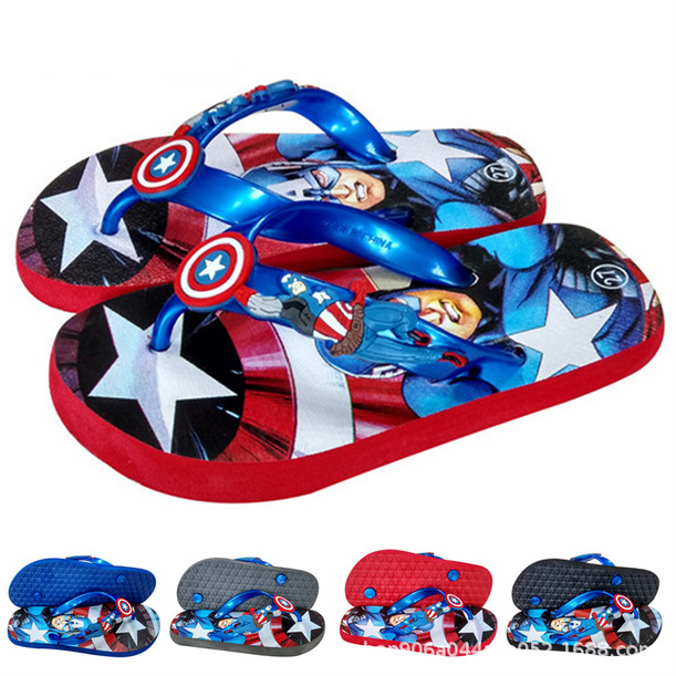 Summer Boys Slippers Anti-slip Flip Flops Cartoon Sandals Children ...