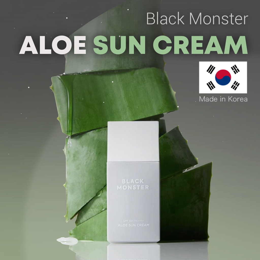 Dekorea BLACK MONSTER Aloe Sun Cream Sun Block Made in Korea | Shopee ...