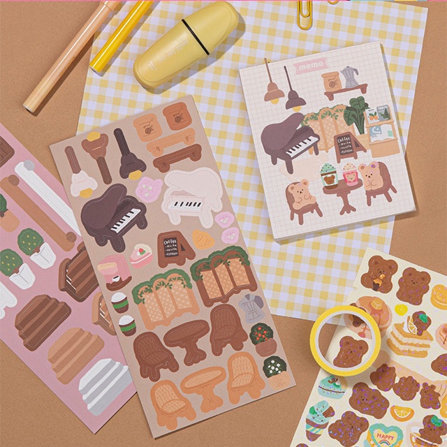 Daiso Korea New Interior, Scenery Deco Stickers /Toploader Deco Sticker ...