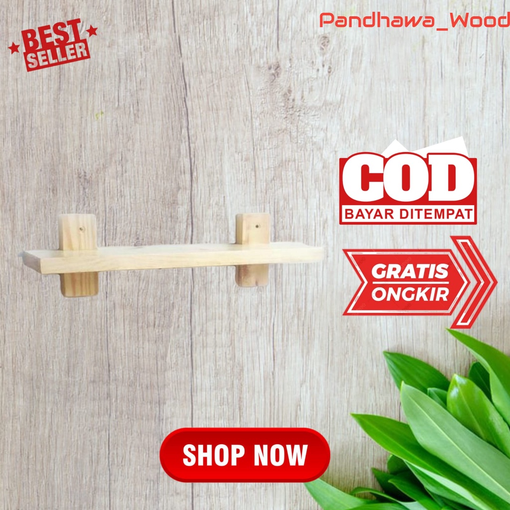 KAYU Wooden Shelf/Wooden Wall Shelf/Wall Shelf/Kitchen Shelf/Shoe Rack ...