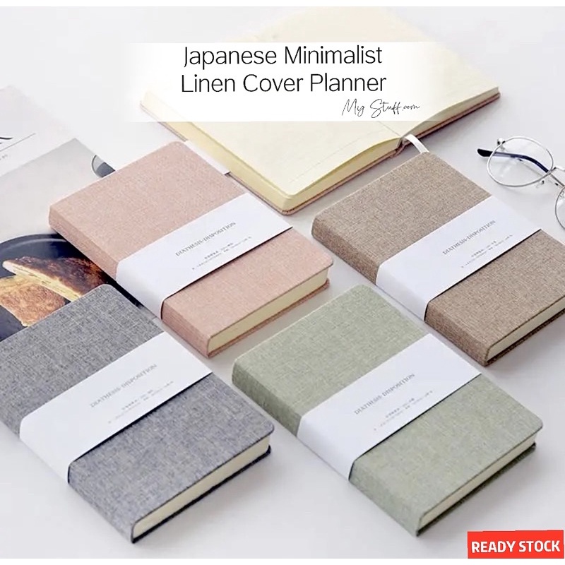 Mystuff527 128pgs Japanese Minimalist Ins Planner Notebook Grid Blank ...