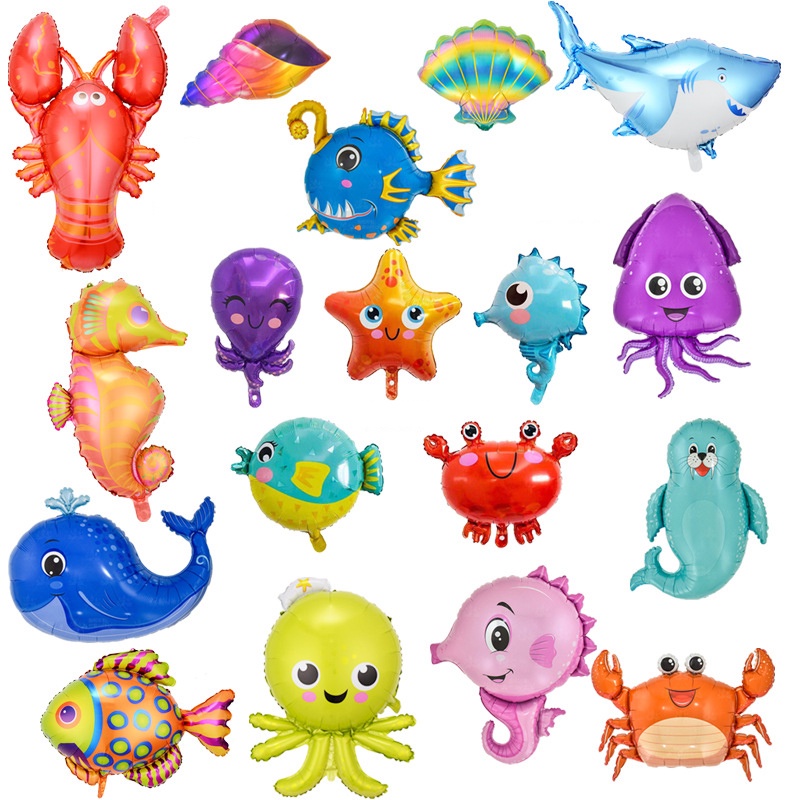 Fish Sea Animal Balloons Starfish Balloon Ocean World Under Sea Theme ...
