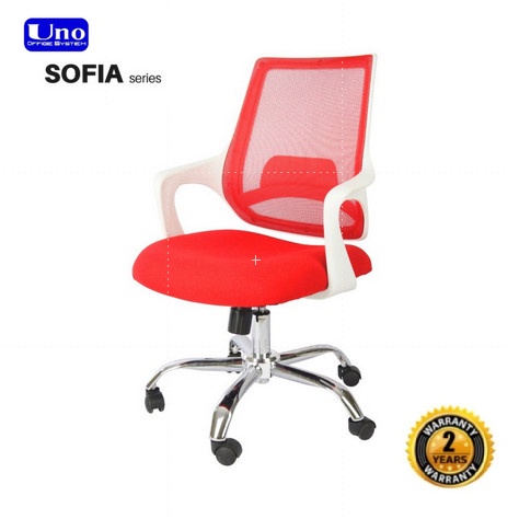 Office staff bench chair with tight iron uno sofia mesh work wheels ...