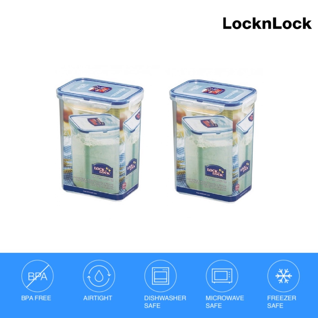 LocknLock Official Classic Airtight Food Container 1.8L 2 Pcs (HPL813x2 ...
