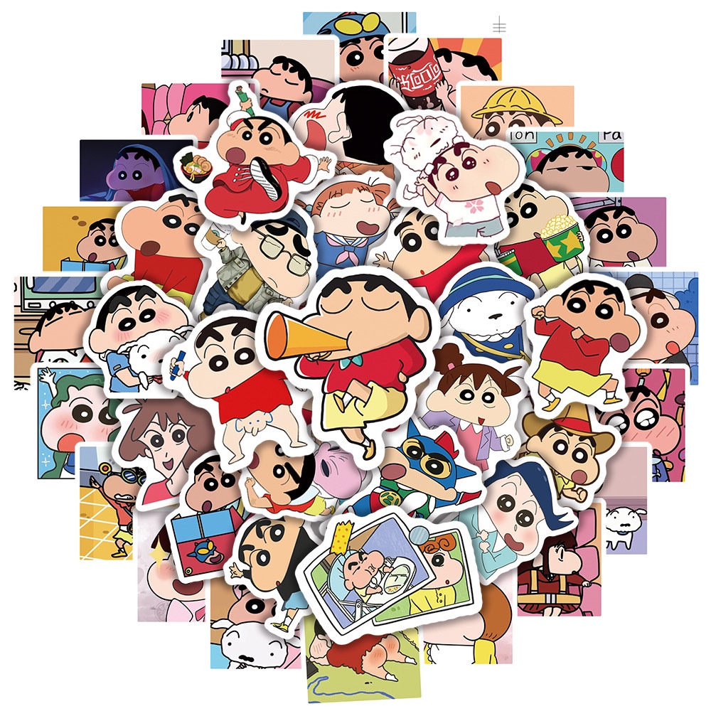 Y&P| Crayon Shin-chan Stickes Japanese Anime Waterproof Graffiti ...