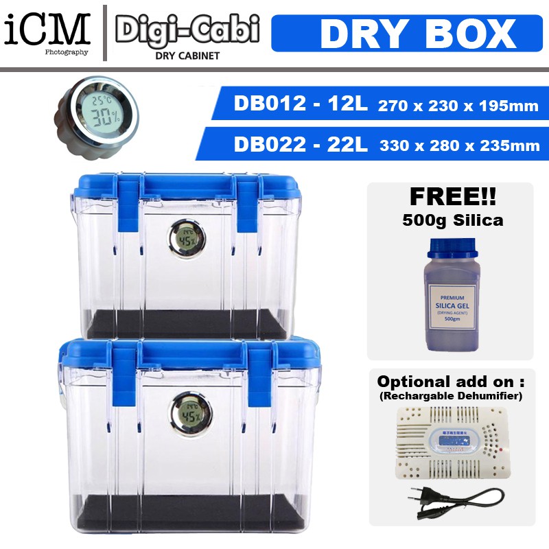 Digi Cabi 12L / 22L Dry box with Digital Hygrometer DB-012/DB-022 ...
