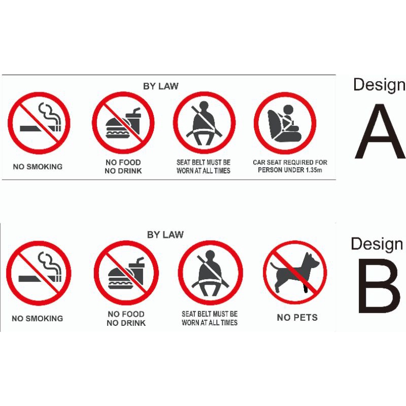 [SG SELLER] warning sign, no food, no drink waterproof stickers for ...