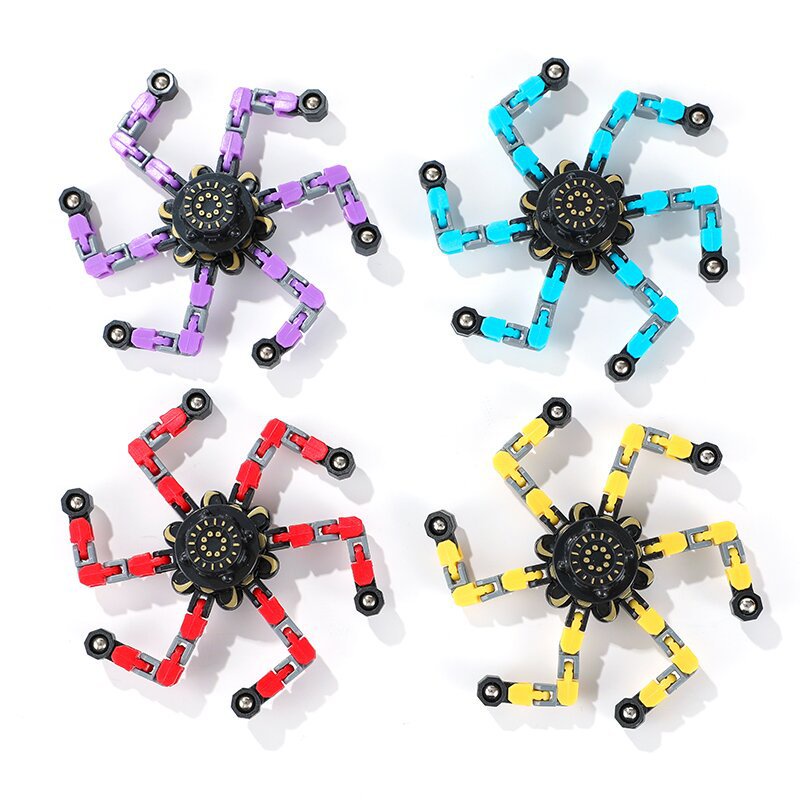 A46⭐Fidget Spinner Toy Colorful Deformed Action Figure Hand Fingertip ...