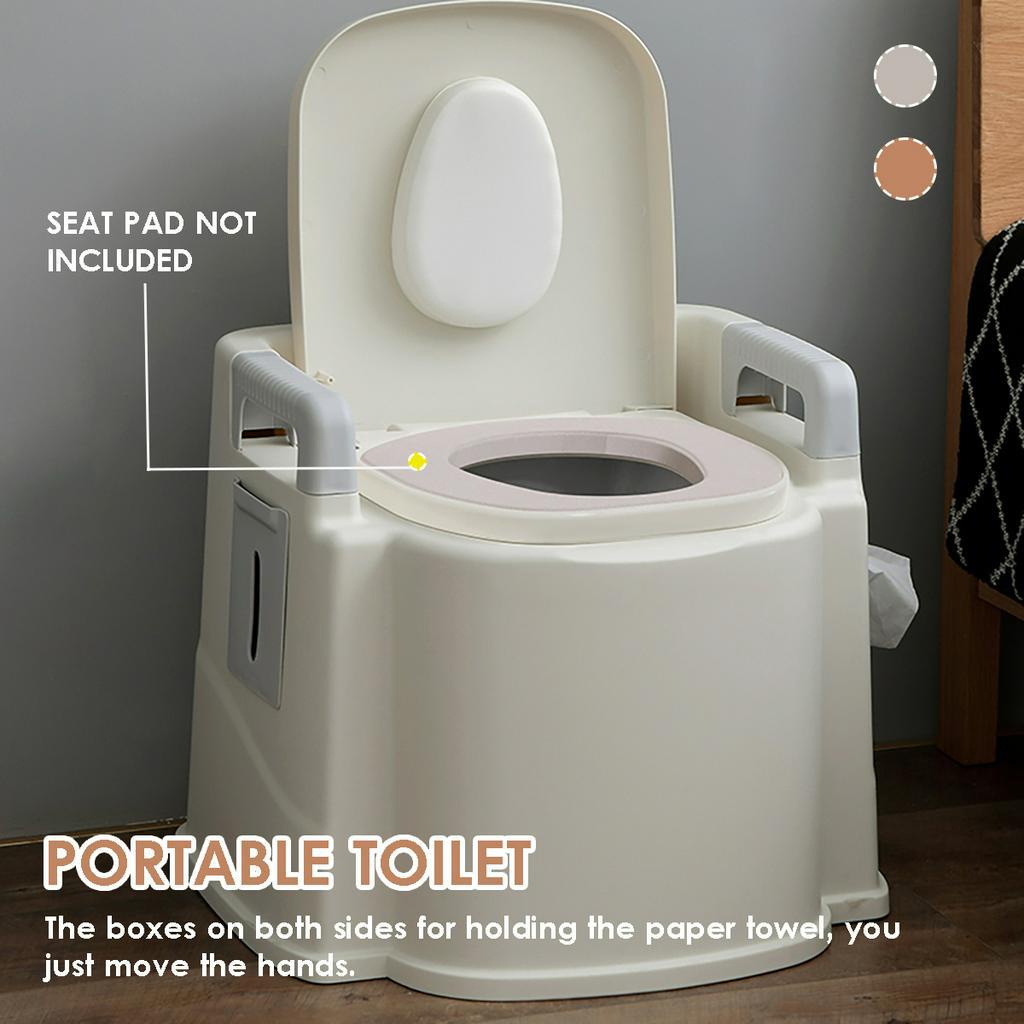 2 Colors Portable Toilet Seat Old Pregnant Woman Home Bath Indoor Potty ...